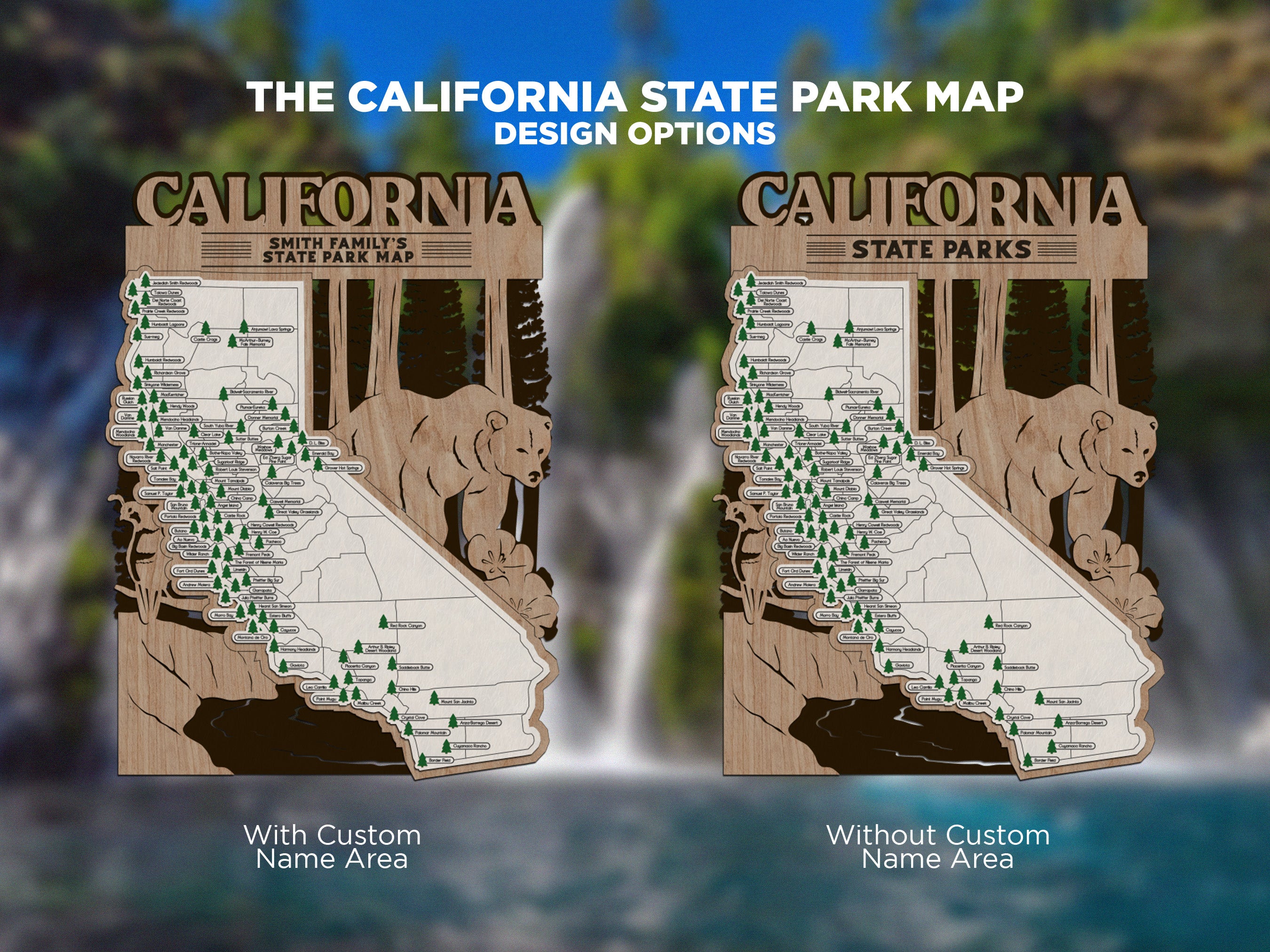 California State Park Map – 2 Dudes Designs
