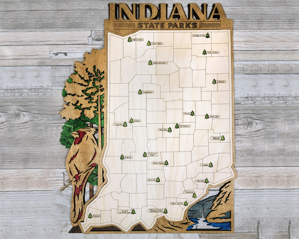 Indiana State Park Map – 2 Dudes Designs